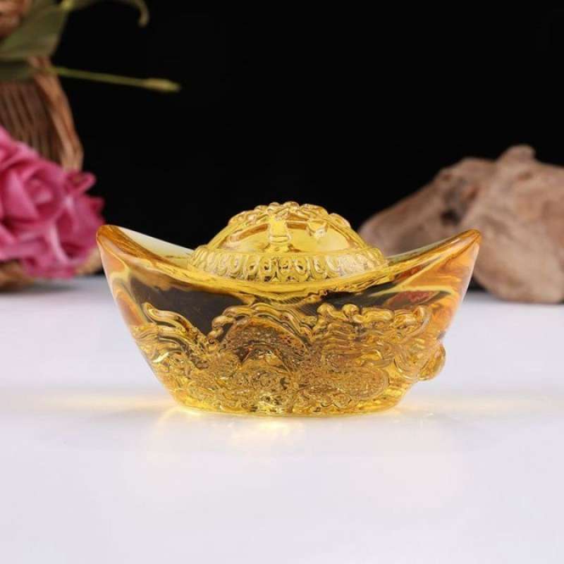 Jual Feng Shui Ornaments/yellow Crystal Yuan Bao/yen Pao Kristal/lucky ...