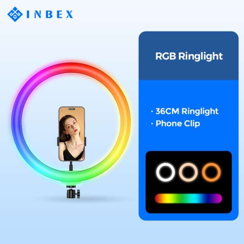 Jual Inbex Rgb Ring Light Led Beauty Lampu Foto Vlog Selfie Live Video ...