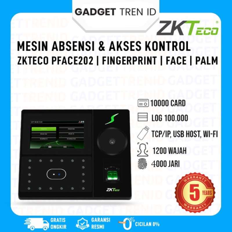 Promo Mesin Fingerprint Gti 202/ Mesin Absensi Wajah/ Absensi Telapak ...