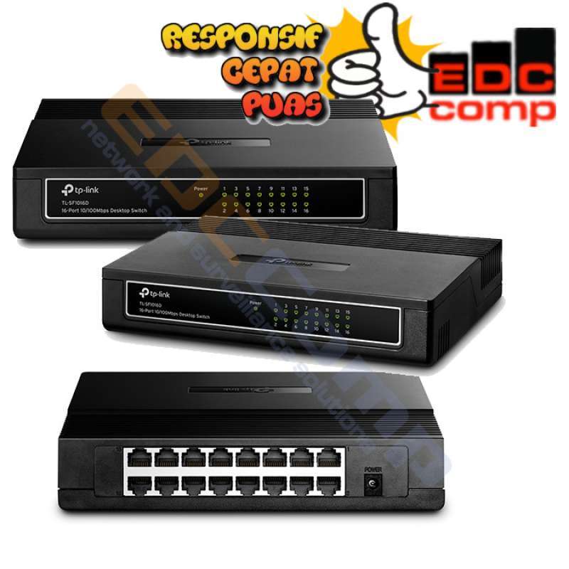 Promo Tl-sf1016d 16 Port 10/100m Tplink Switch Hub 16 Port Diskon 23% ...