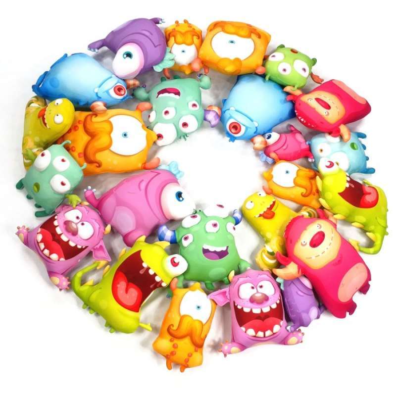 Promo Boneka Kuman Monster Peraga Random Edukasi Warna Warni Puppet ...