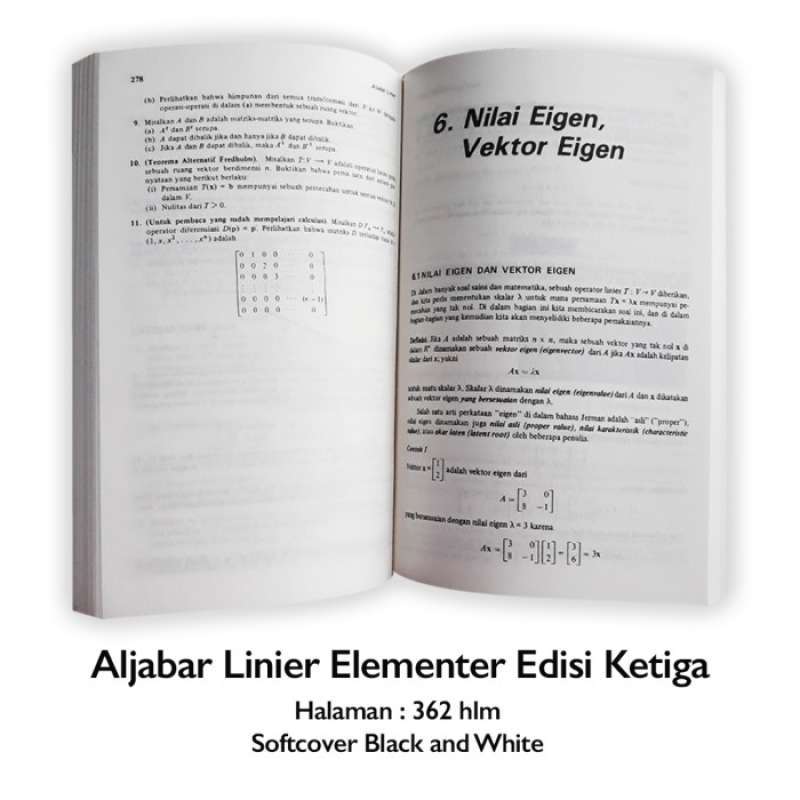 Jual Buku Aljabar Linear Elementer Edisi Ke 3 Howard Anton Erlangga Di ...