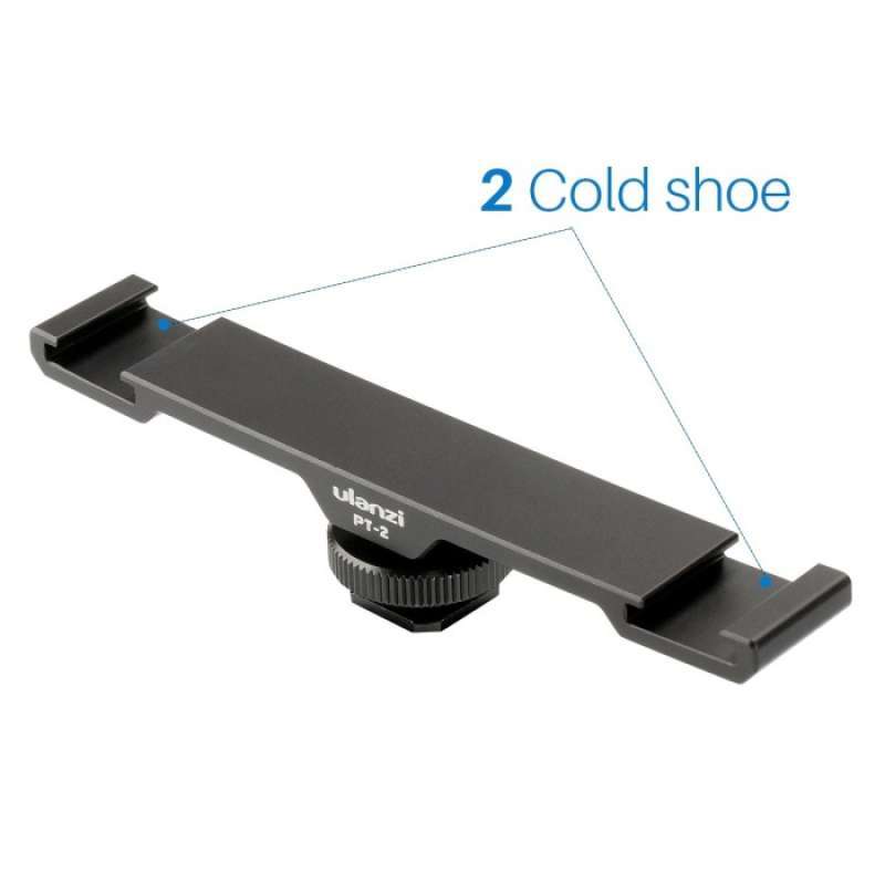 Jual Ulanzi Pt-2 Dual Hot Cold Shoe Mount Plate Bracket For Mic Led Etc ...