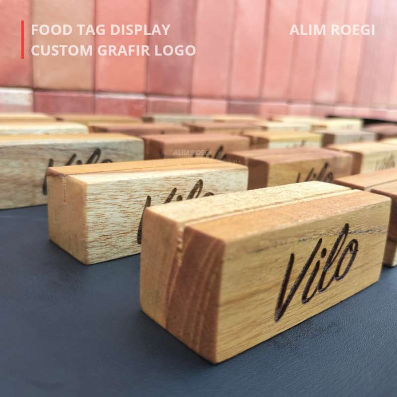 Jual Food Tag, Tatakan Menu Kayu, Stand Kayu, Tempat Menu, Tent Card Di ...