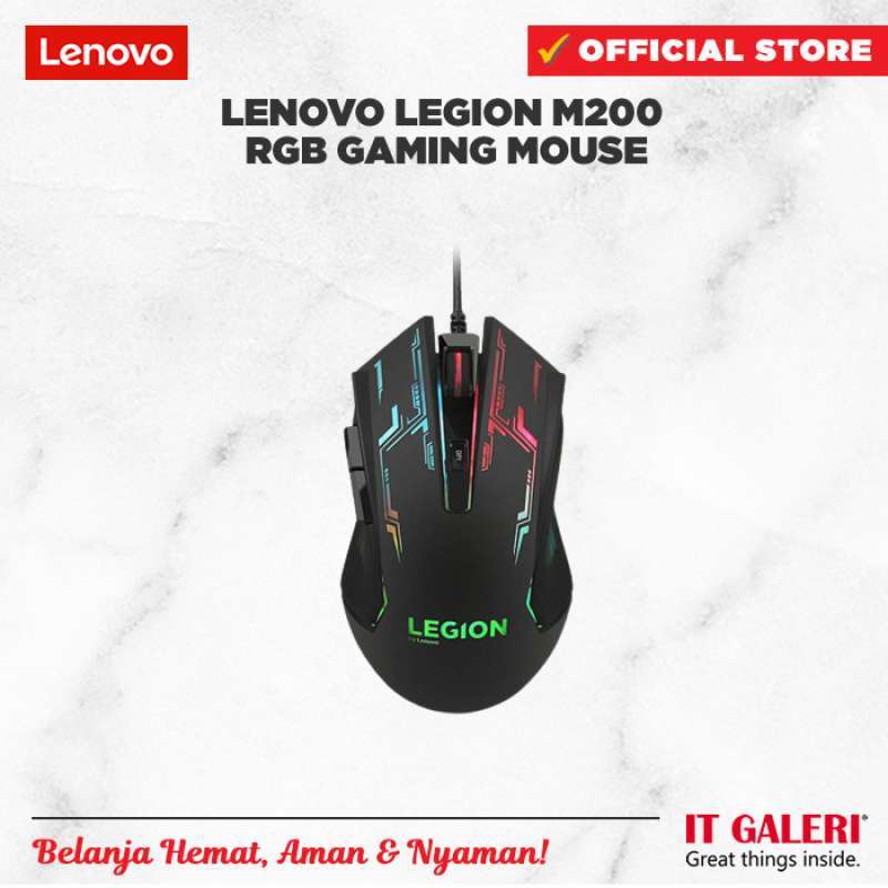 Promo 100% Produk Ori Lenovo Legion M200 Rgb Gaming Mouse Diskon 23% Di ...