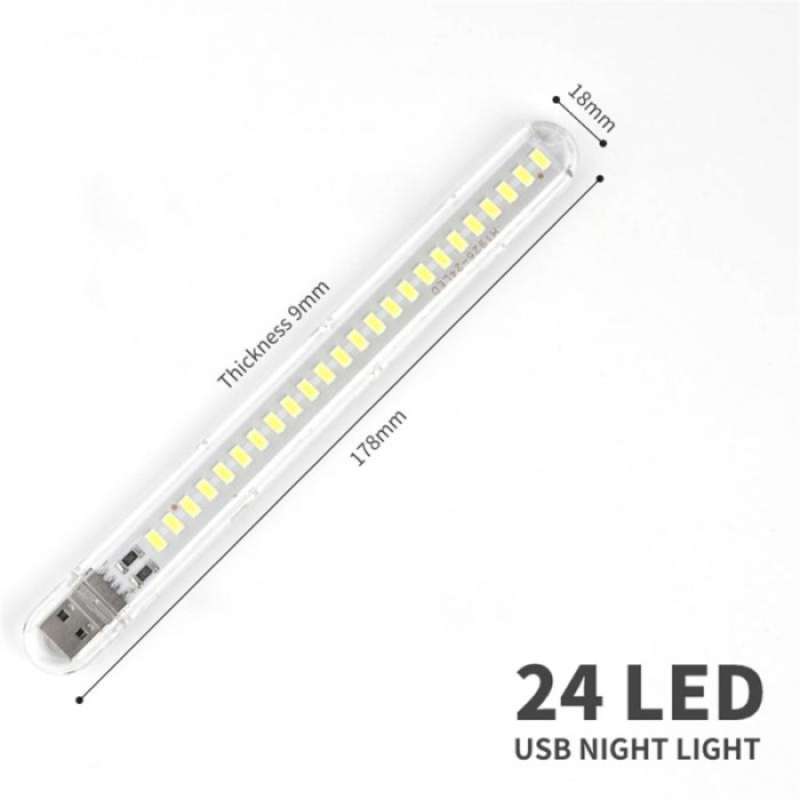 Jual Lampu Usb Darurat Lampu Belajar Led Strip Portable Usb 24 Led 12w ...