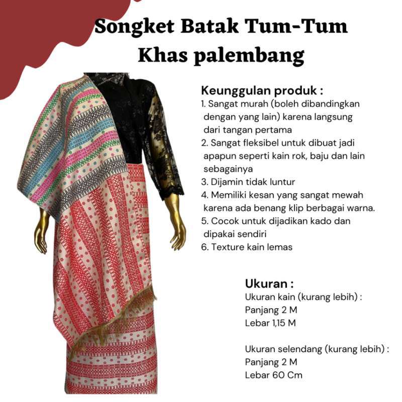 Jual Songket Pash - Songket Batak Tumtum Khas Palembang Berbagai Macam ...