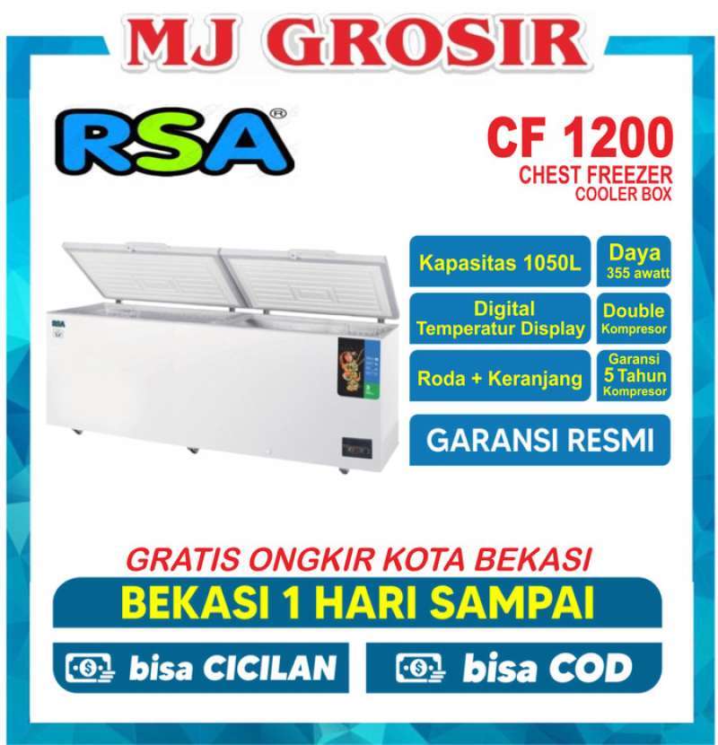 Promo Rsa Cf 1200 Chest Freezer Box 1200 L Lemari Pembeku 1200 Liter By ...