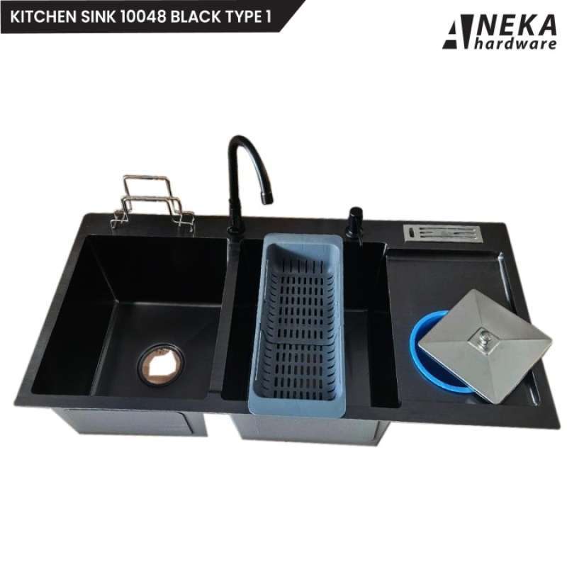 Promo Kitchen Sink Stainless Luxury Black Besar / Bak Cuci Piring Hitam ...