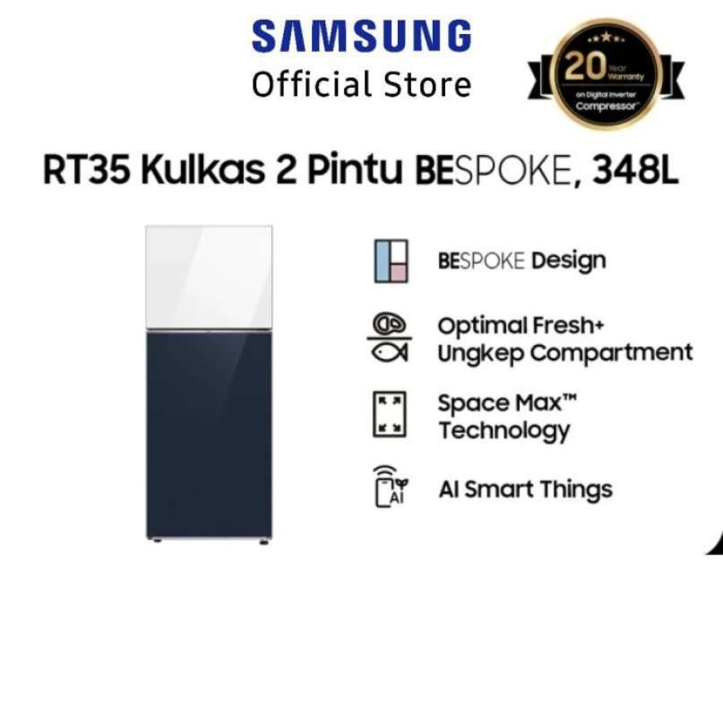 Promo Samsung Rt35cb56408a Kulkas 2 Pintu Inverter 348 L Rt35cb Rt35 ...