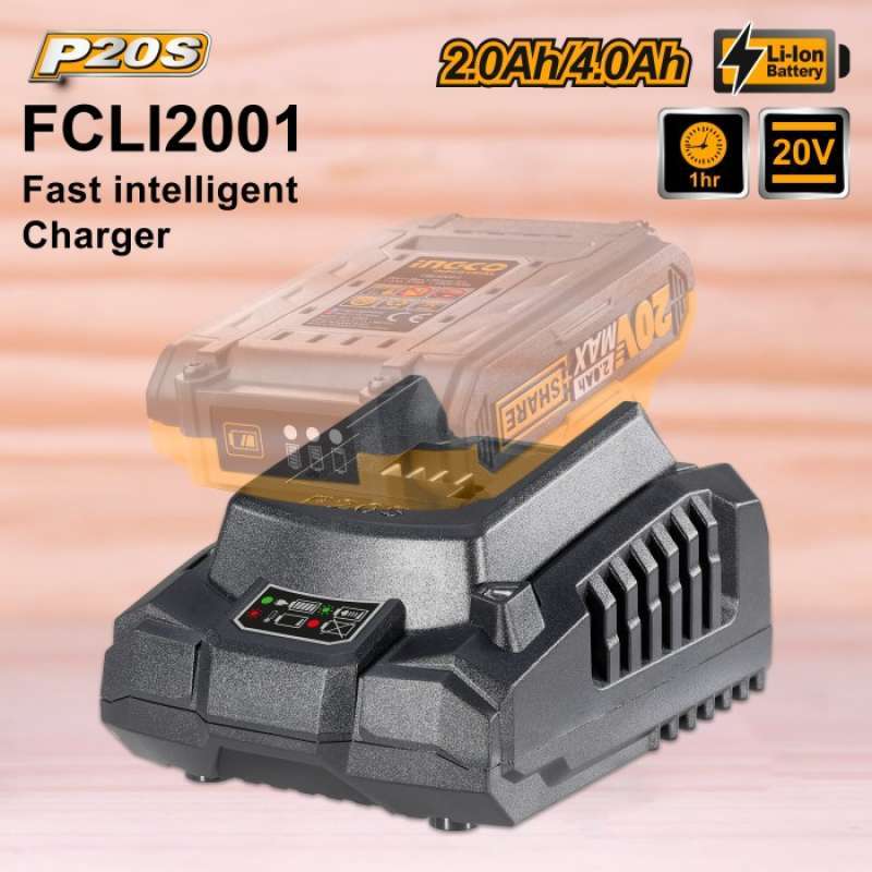 Promo 20v 2a Lithium-ion Fast Charger Cordless Power Tools Ingco ...
