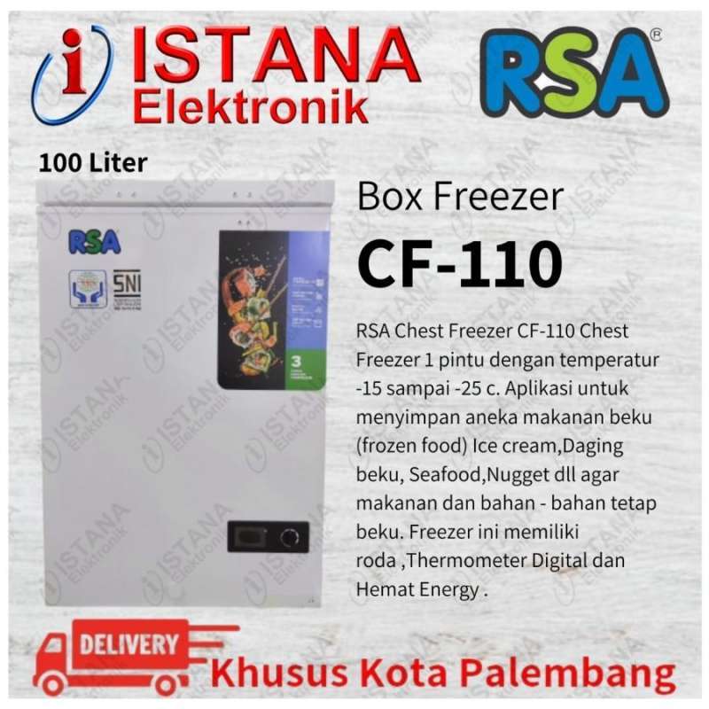 Jual Rsa Chest/box Freezer 100 Liter Cf-110 Di Seller Istana Elektronik ...