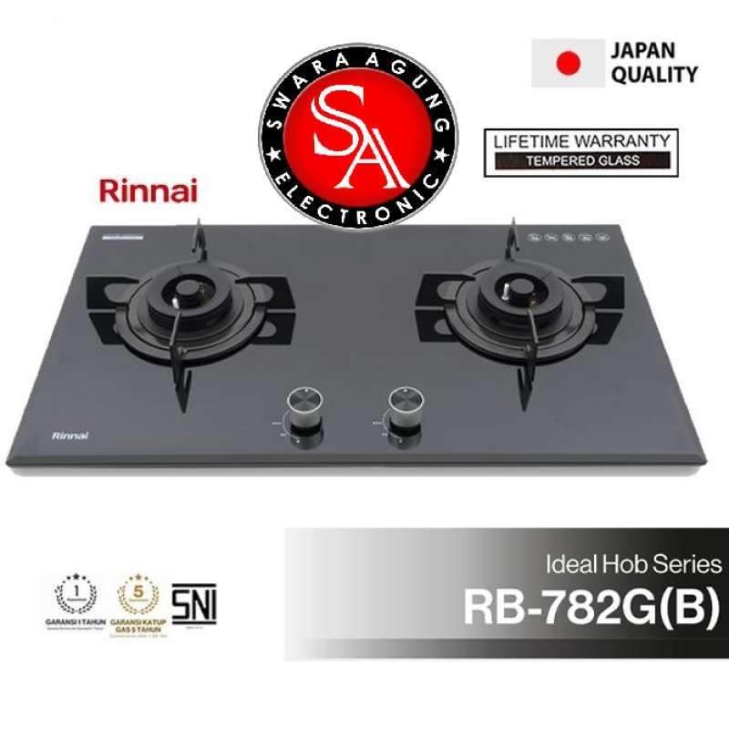 Promo Kompor Gas Tanam 2 Tungku Rinnai Type : Rb-782g - Black Glass ( Medan ) Diskon 13% Di ...
