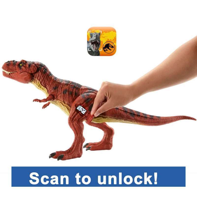Jual Mattel Jurassic Park Hln19 Electronic Real Feel Tyrannosaurus Rex ...