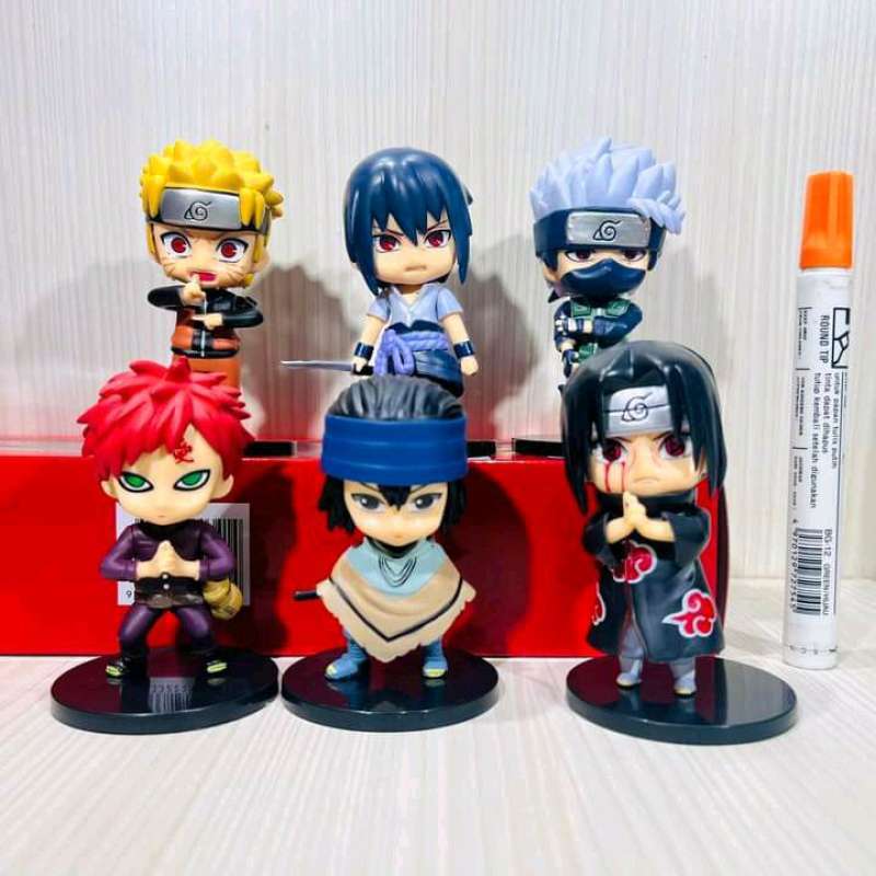 Jual Mini Static Figure Chibi Naruto Sasuke Itachi Gaara Kakashi Tinggi ...