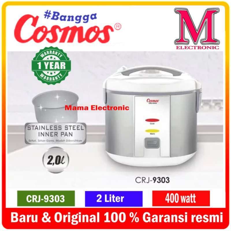 Promo Rice Cooker Cosmos 2 Liter / Magic Com Cosmos 9303 Stainless ...