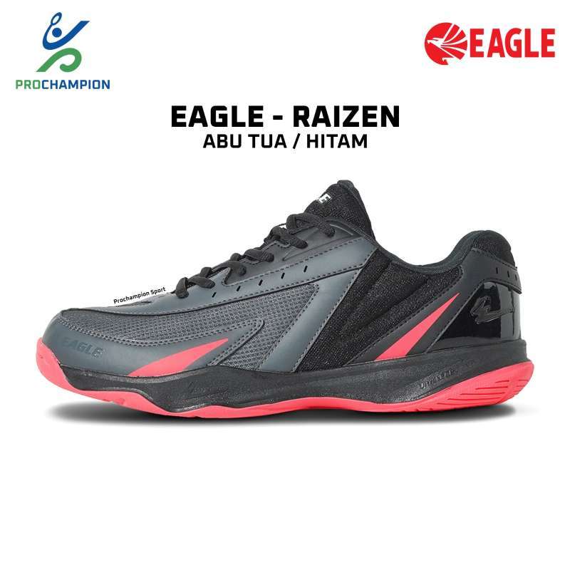 Promo New ! Sepatu Badminton Eagle Shoes Raizen Abu Tua Hitam Diskon 20% Di Seller Prochampion ...