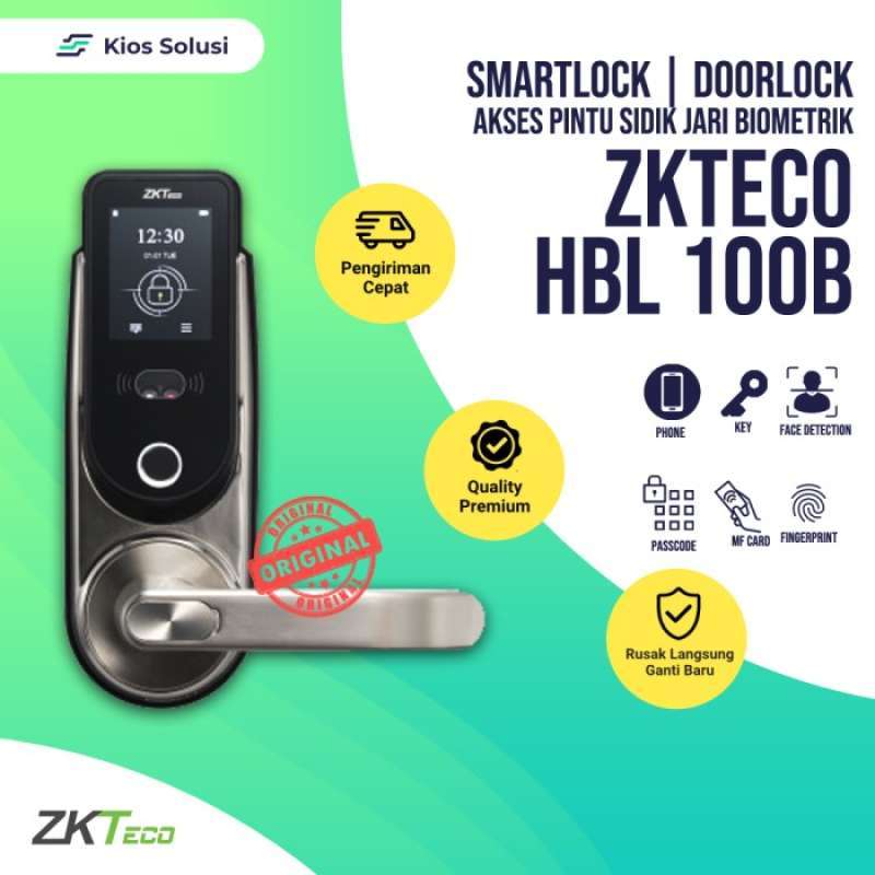 Promo Handle Pintu Pintar Smartlock Akses Door Lock Zkteco Hbl 100b Diskon 50% Di Seller Selera ...