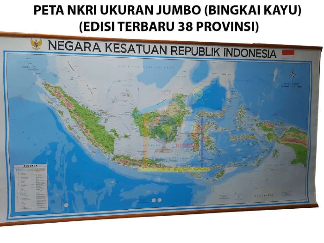 Jual Peta Indonesia (bingkai) Ukuran Besar / Jumbo Di Seller Rumix ...