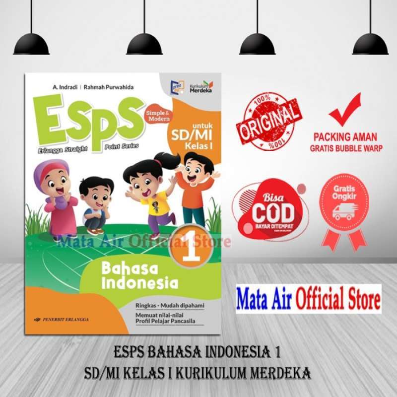 Jual Esps Bahasa Indonesia Sd/mi Kelas 1 & 4 Kurikulum Merdeka - Erlangga Di Seller Noelle ...