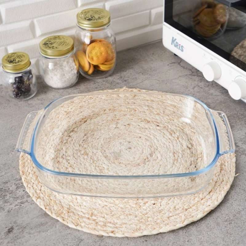Promo Loyang Kue Kaca Persegi Oven Safe Dengan Gagang Dengan Pilihan ...