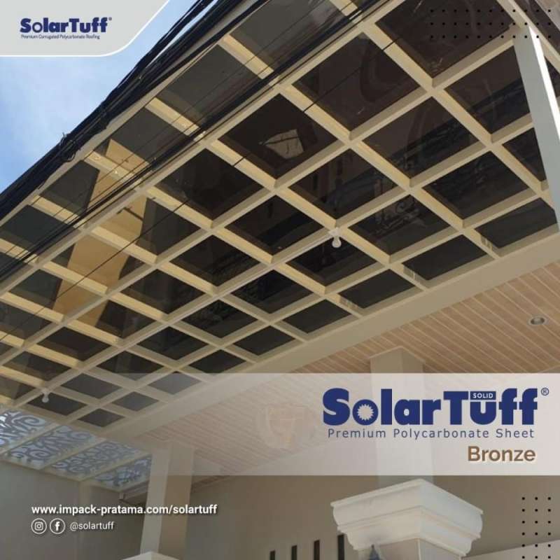 Jual Kanopi Atap Solartuff Solarflat Polycarbonate Solid 1.2mm / 3mm ...