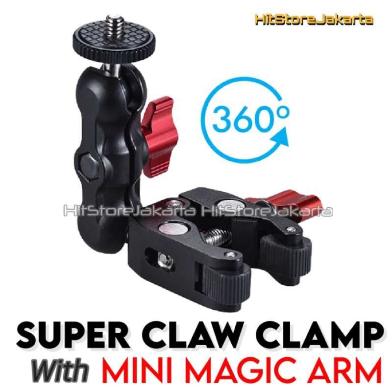 Promo Magic Clamp Magic Arm Super Crab Clamp Camera Monitor Ball Head ...