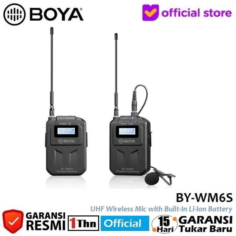 Promo Boya By-wm6s Uhf Wireless Mic Microphone System Diskon 23% Di Seller Indah Purnama Tech ...