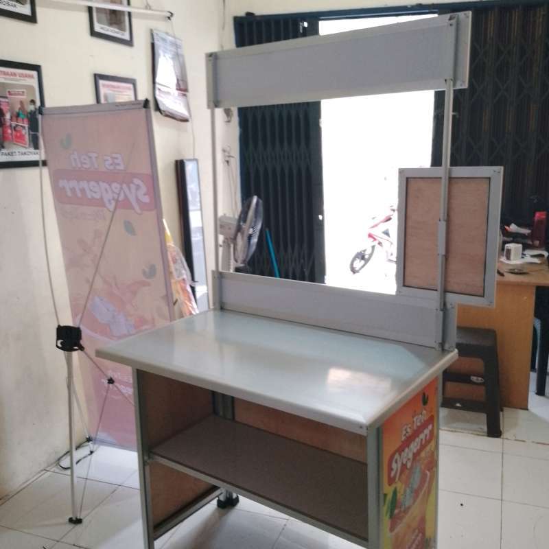 Jual Booth Portable Meja Lipat Bahan Aluminium Bonus Banner Promosi Dan ...