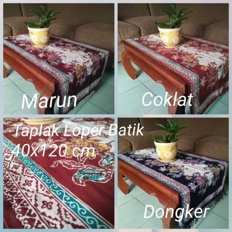 Promo 100% Produk Ori Taplak Meja Tamu Panjang Batik Remekan Diskon 23% ...