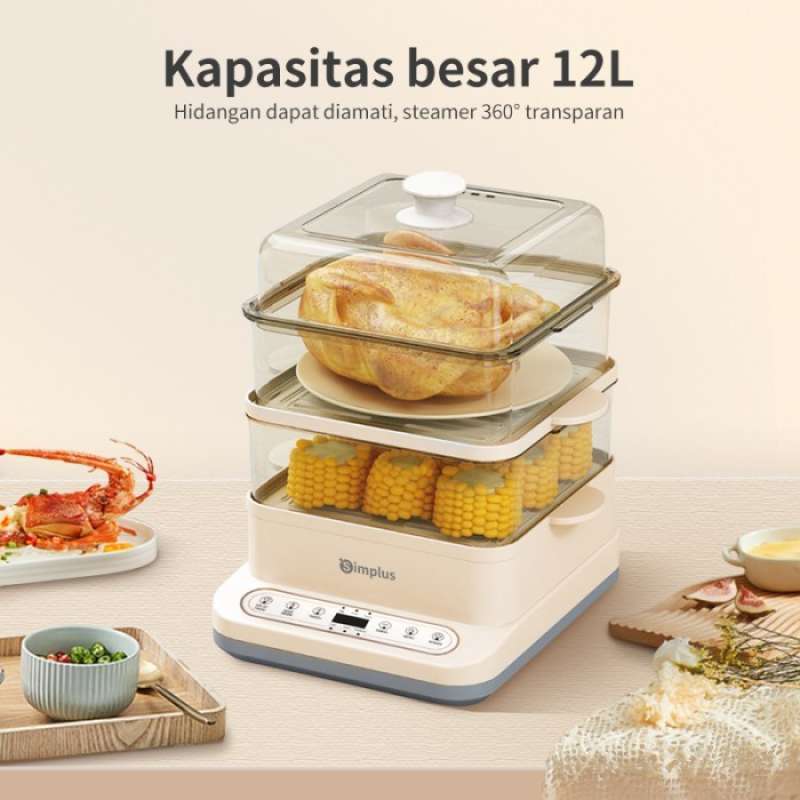 Jual Asli!!! Simplus Electric Cooker 12l Food Steamer Kukusan Listrik 3 ...