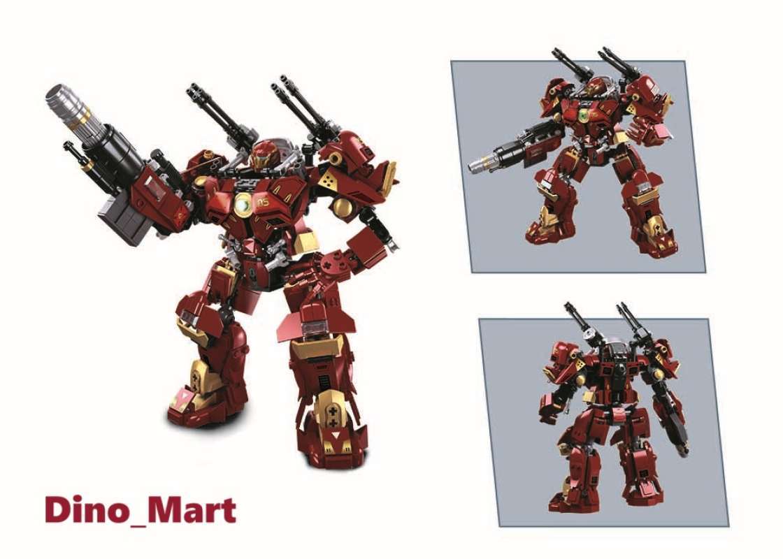 Promo Sluban Brick Robot Iron Mecha Anti Hulk Mech M38-b1181 - Dino ...