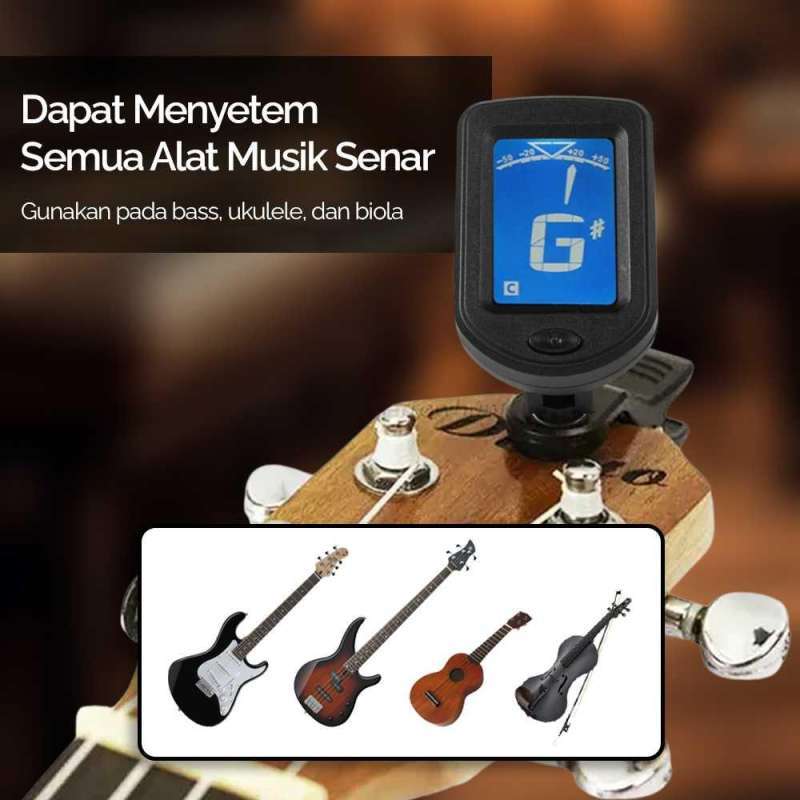Promo Tuner Gitar Digital Chromatic Universal Tone Calibration At-01a ...