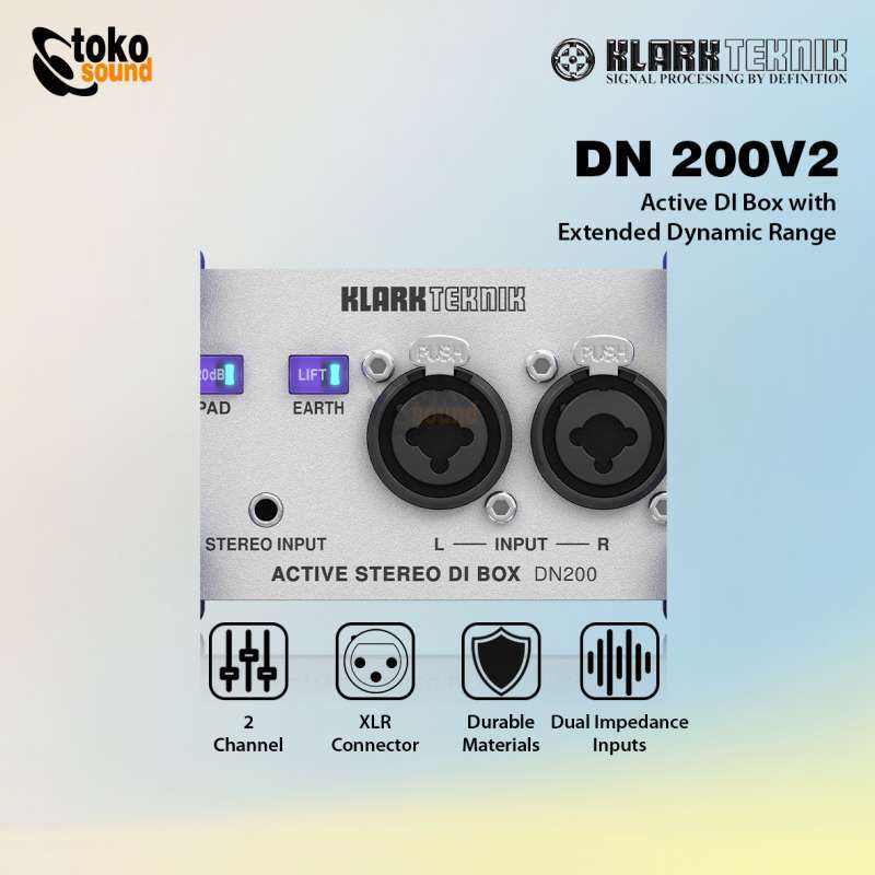 Jual Klark Teknik Dn200 V2 - 2 Channel Active Di Box With Ext Dynamic ...