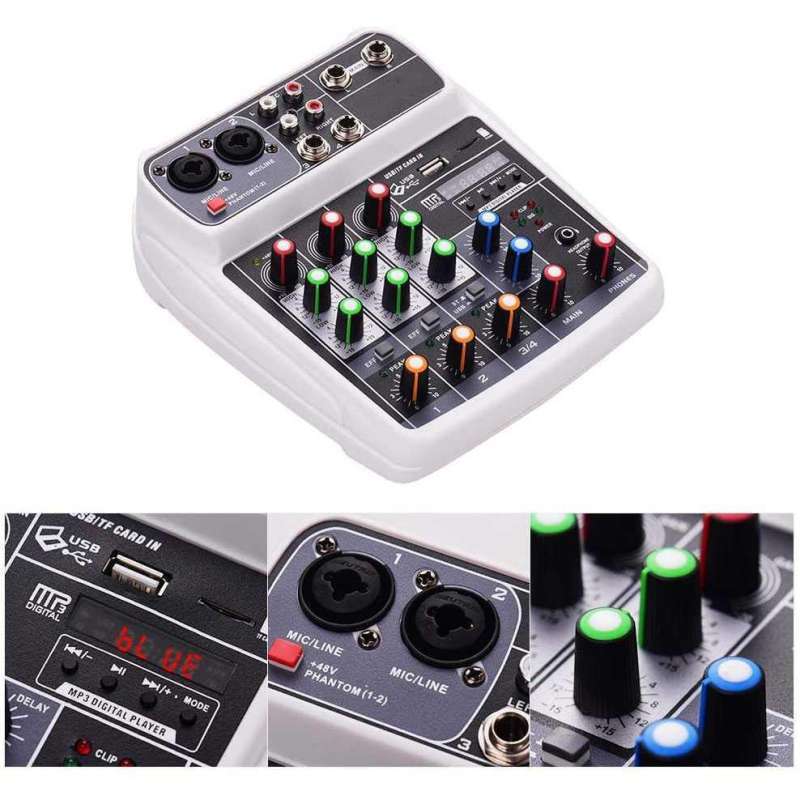 Promo Compact Mixing Console Mixer 4 Channel Phantom 48v Ai-4 Mixer ...