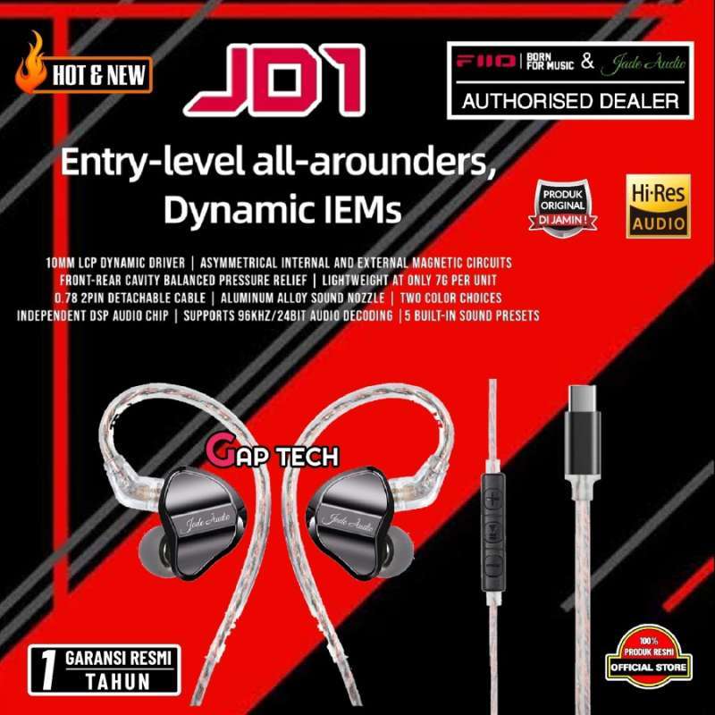 Jual Fiio X Jade Audio Jd1 / Jd 1 / Jd1 Tc / Jd 1 Tc Hi-res Dynamic In-ear Monitor Headphones ...