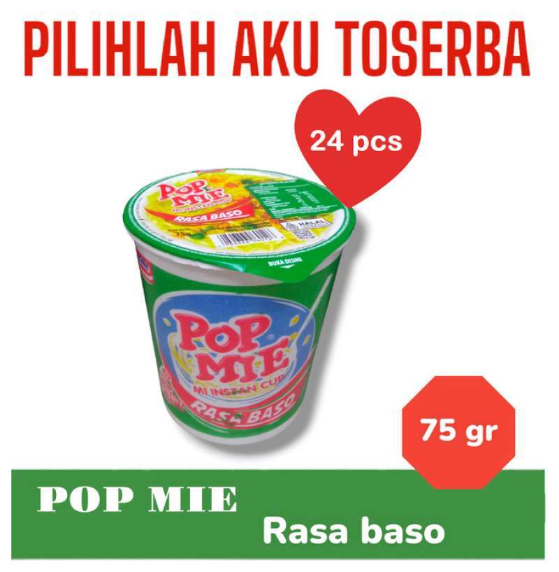 Promo Mie Instant Pop Mie Rebus Rasa Baso - ( Harga 1 Dus ) Diskon 10% ...