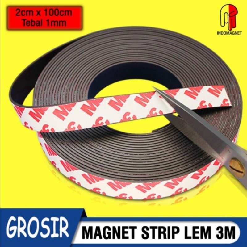 Jual Magnet Strip Lembaran Hiasan Kulkas Lem Double Tape 3m Tisu Per 1 ...
