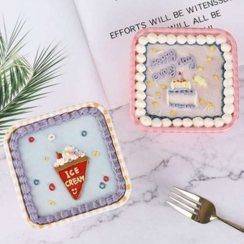 Jual Korean Box Mika Cake/korean Bento Cake/dessert Box/ Puding Isi ...