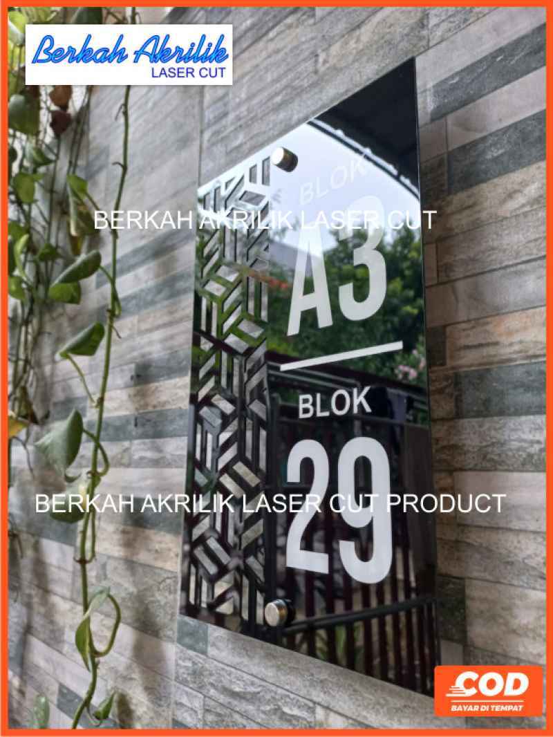 Jual Papan Nomor Rumah Akrilik Type Aesthetic Minimalis Modern Laser ...