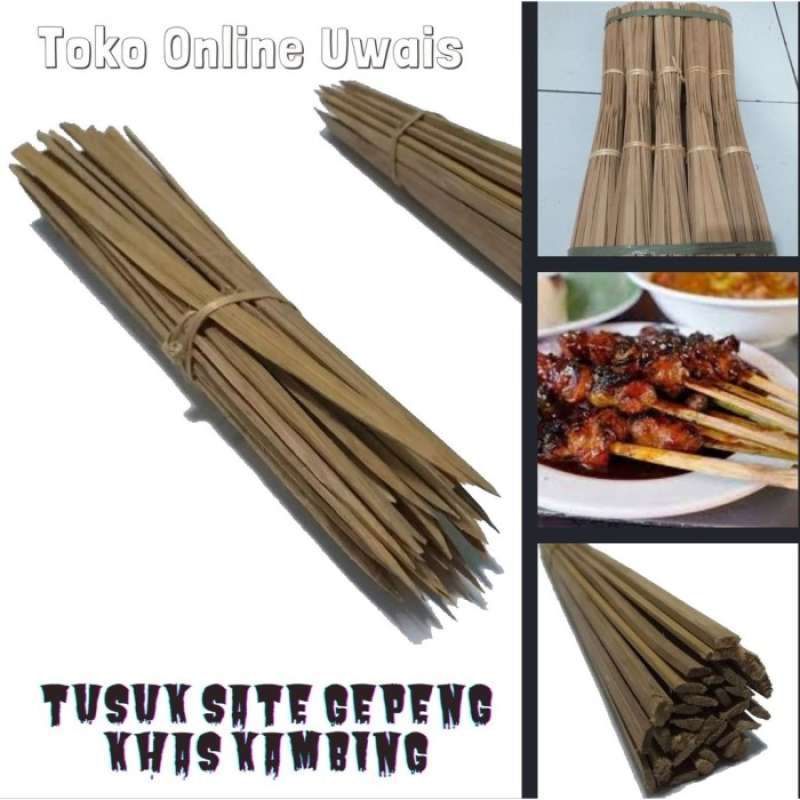 Jual 1 Ikat Isi 30 S/d 35 Tusuk Sate Bulat/gepeng Bambu/tusukan Khas ...