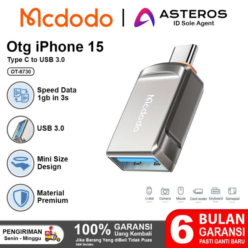 Jual Mcdodo Otg Converter 2in 1 Type C To Usb 3.0 For iPhone 15 Pro Max Series Di Seller Mcdodo ...