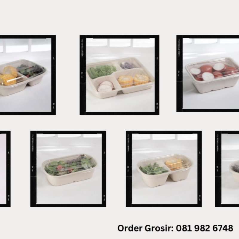 Jual Terra Bagasse Food Lunch Box Kotak Tempat Makan Catering Box ...
