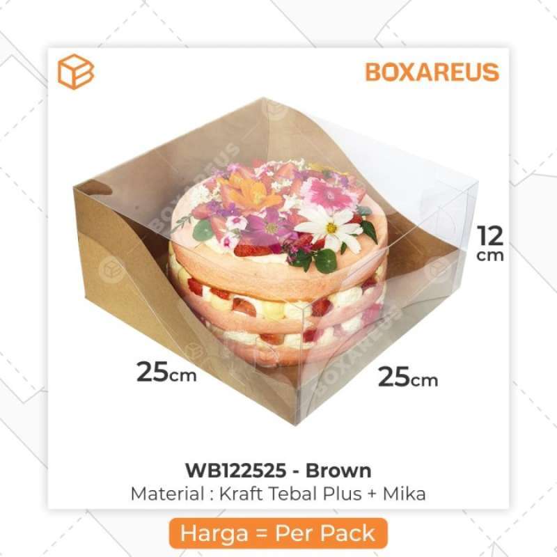 Jual Cake Box Mika Dus Packaging Kue Lapis Kemasan Window Bolu ...