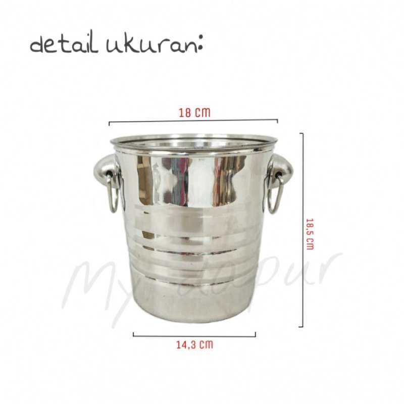 Jual Ice Bucket Wine Bucket Ember Es Batu Champagne Cooler Stainless ...