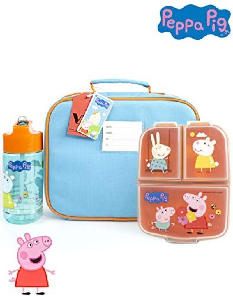 Jual Peppa Pig Lunch Bag Set (lunch Bag, 430ml Bpa Free Bottle) Di ...