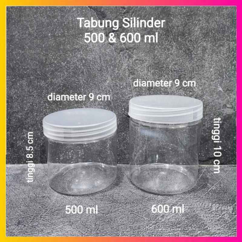Jual Toples Tabung Silinder 500 - 600 Ml Per 10 Pcs Plastik Pet Cylinder Di Seller Taraje ...