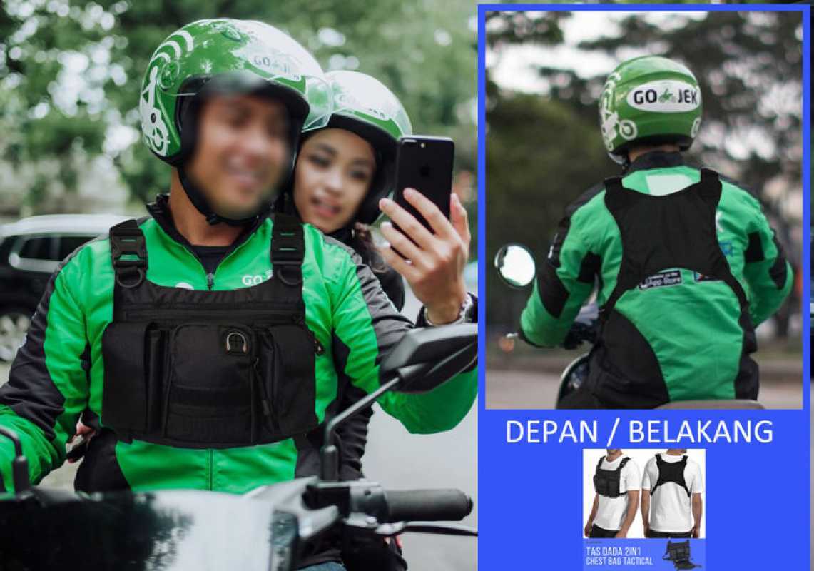 Promo Tas Ojol Dan Kurir Untuk Ojek Online Gojek Dan Grab Model Rompi ...