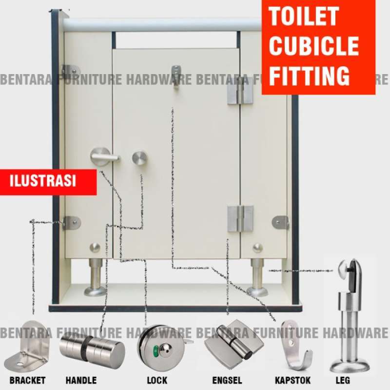 Promo Box Set Partisi Toilet Stainless Kubikal Kaki Engsel Pintu Buka ...