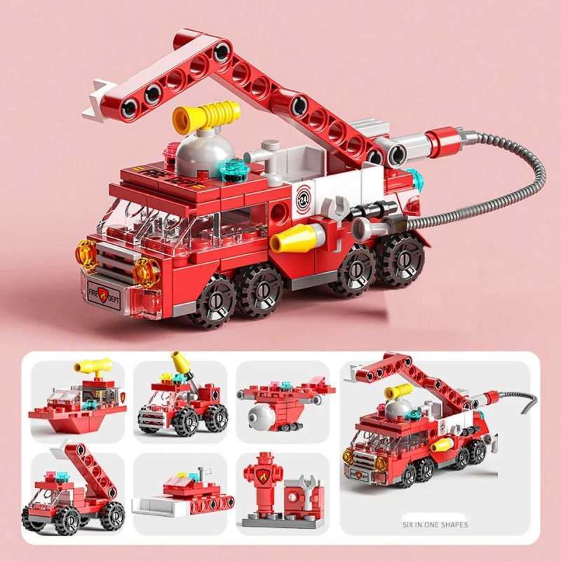 Jual Lele Brother Mainan Balok Susun Fire Brigade 6 In 1 Lego 142 ...